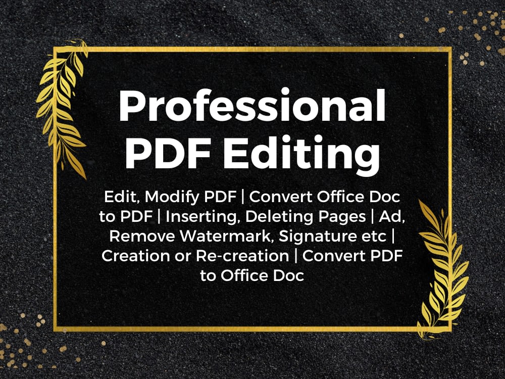 Professional PDF Editing Services - Preserve Document's Original Format ...