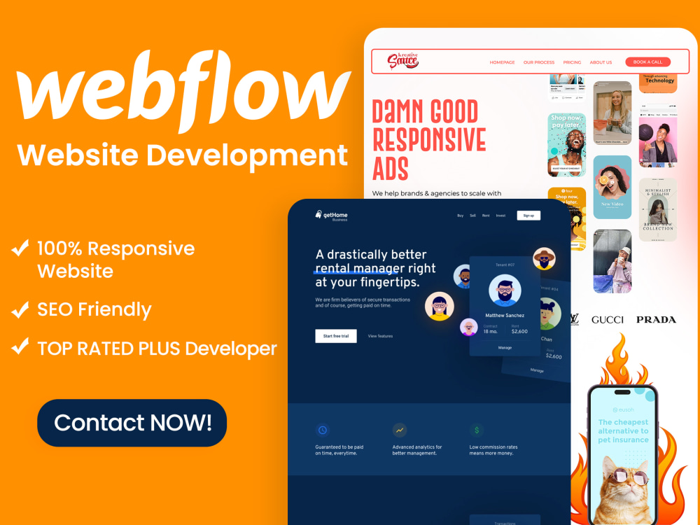 Responsive Weblow Website | Webflow development | Webflow Expert | Upwork