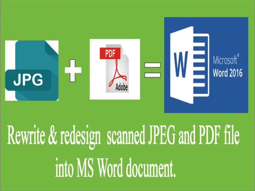 Rewrite 10 scanned images and PDF into ms word document | Upwork
