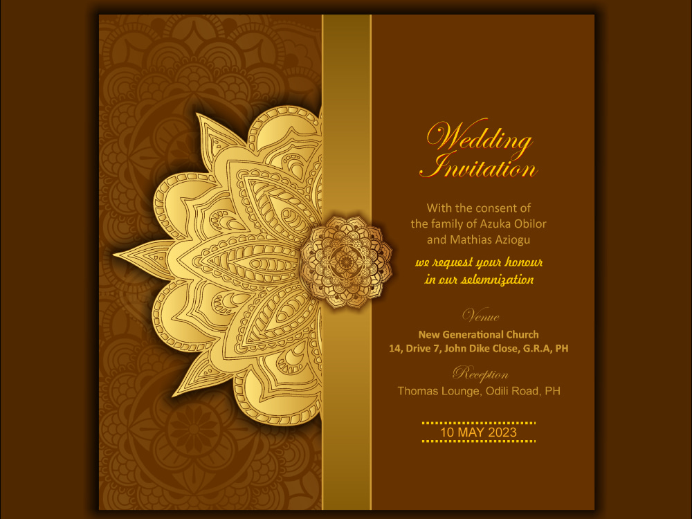 Customized Wedding Invitation Card Design | Upwork