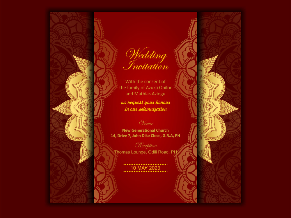 Customized Wedding Invitation Card Design | Upwork