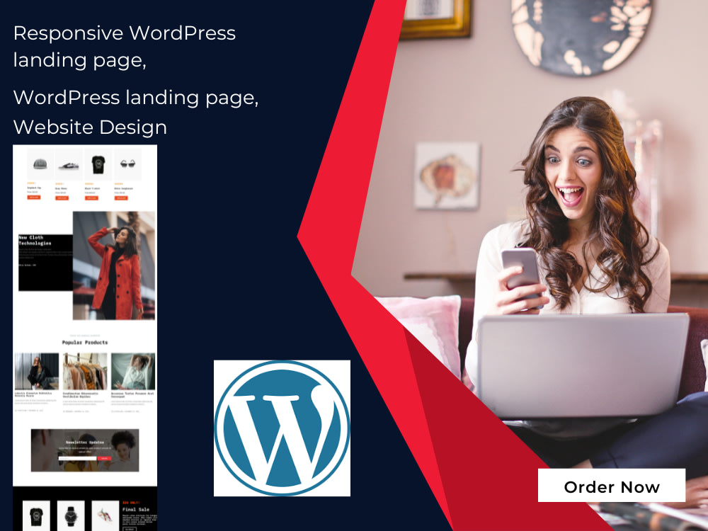 Responsive WordPress landing page, landing page design using Elementor ...