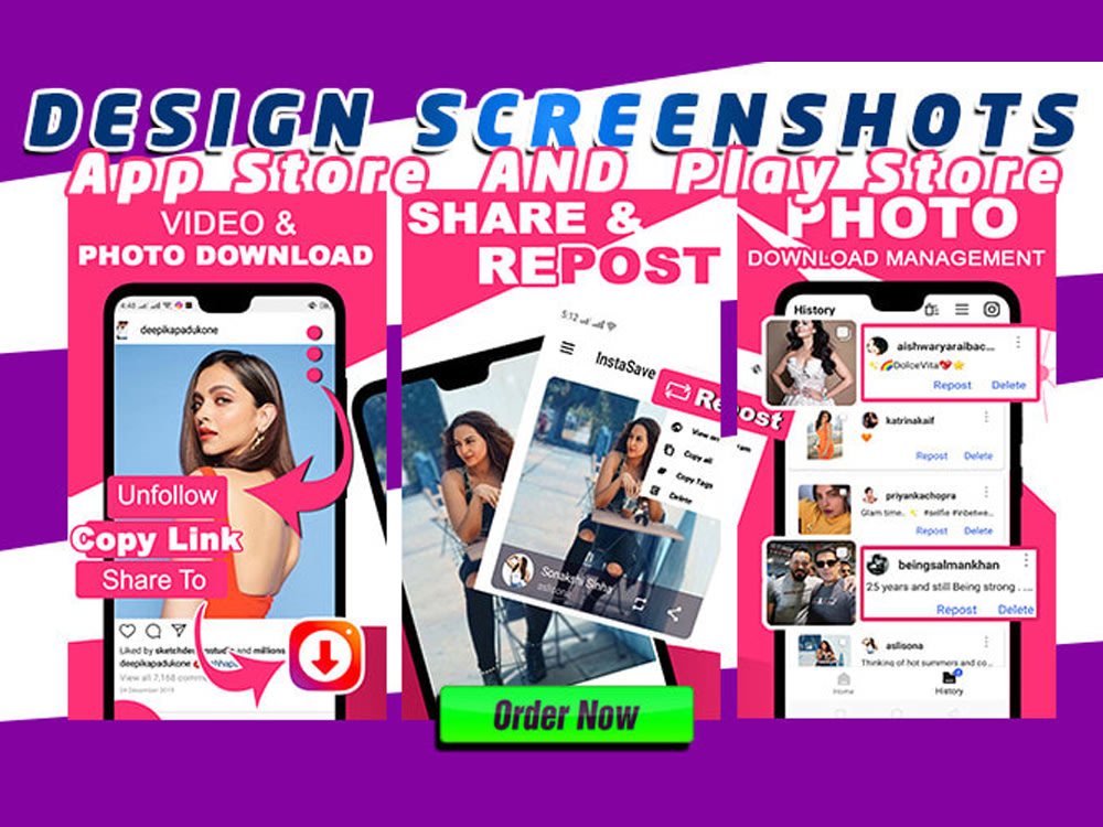 App screenshot design for app store and google play store | Upwork