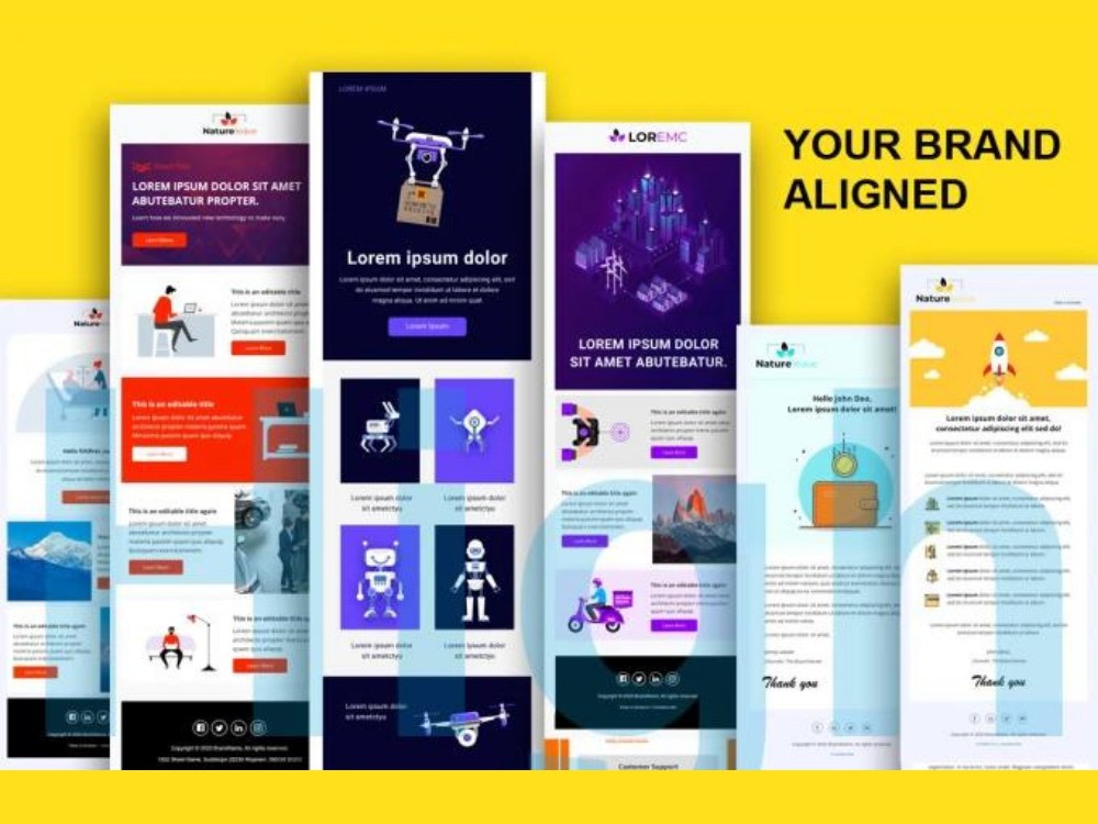 Editable, responsive Mailchimp and html newsletter template | Upwork