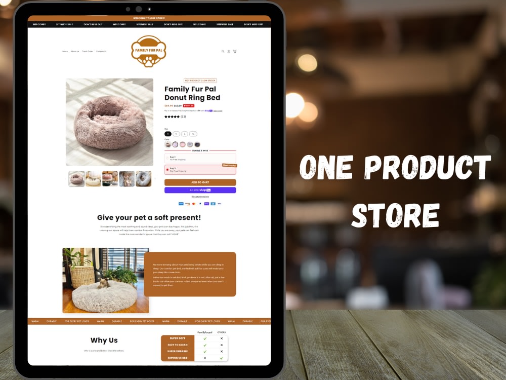 A basic UIUX Shopify dropshipping store design or redesign | Upwork