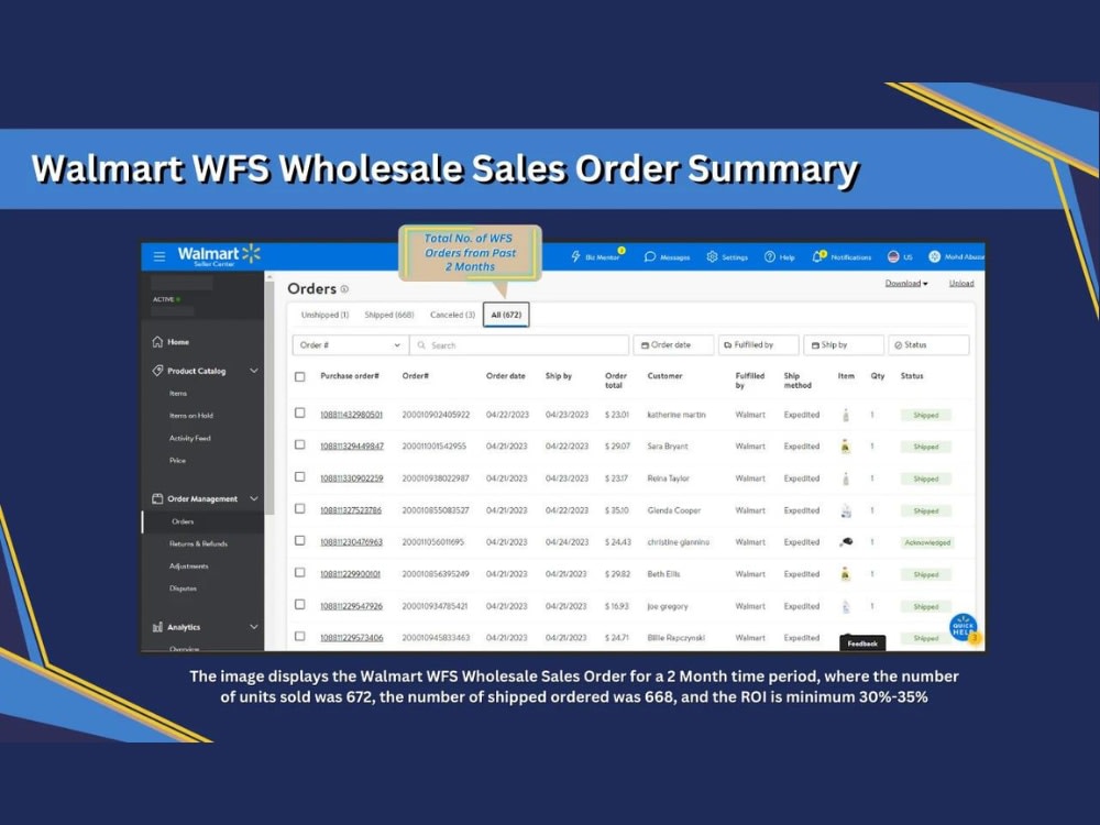 Get Walmart WFS Success - Guaranteed 35% ROI Guaranteed! | Upwork
