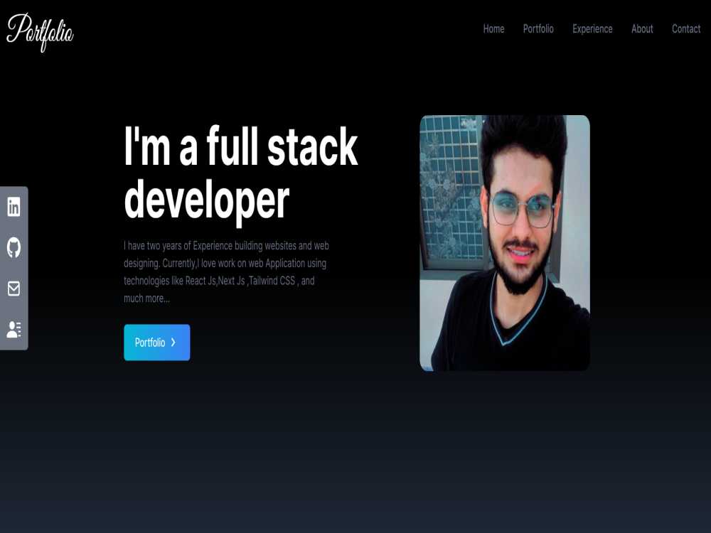 Professional Portfolio in react js or Next js | Upwork