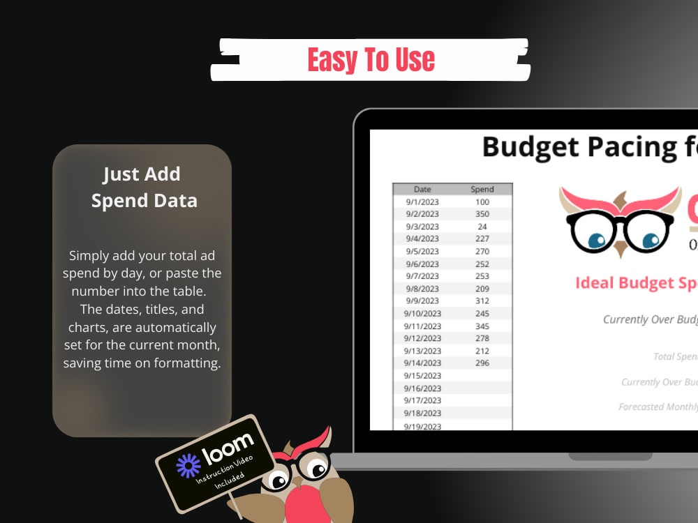A dashboard for your ad budget pacing tracking in Google Sheets. | Upwork