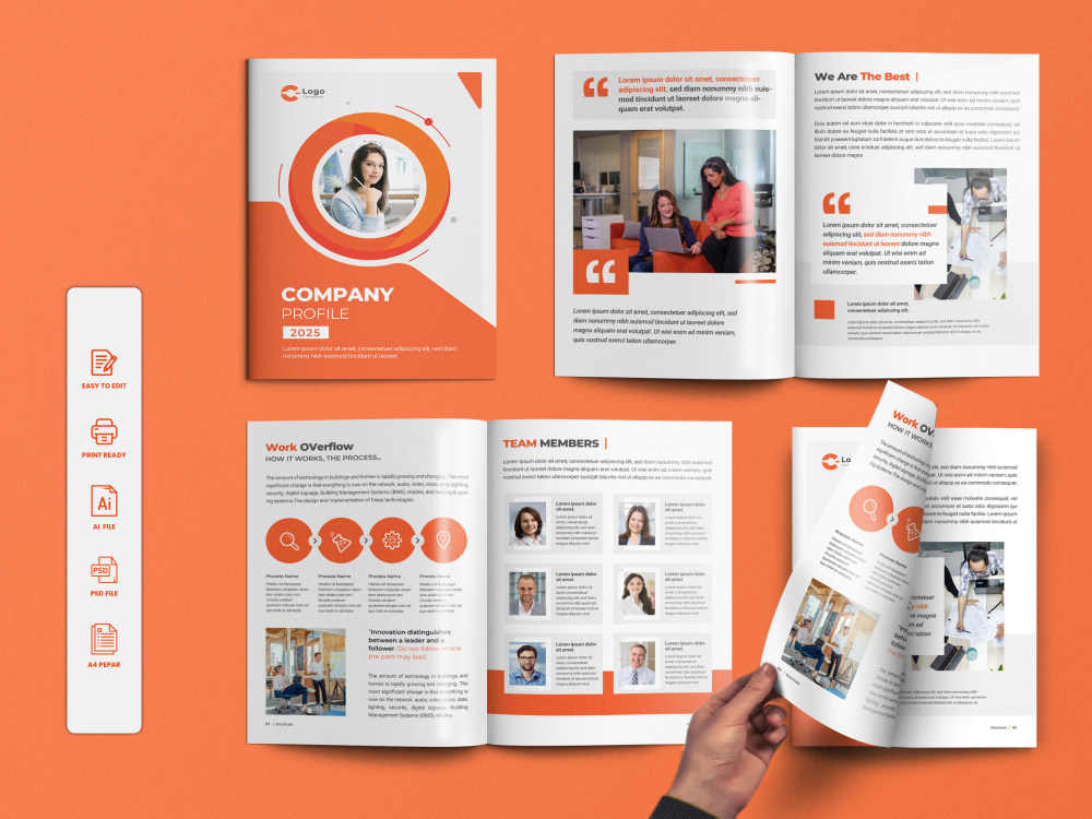 A Creative Brochure,Company Profile,Annual Report, Proposal, Booklet ...