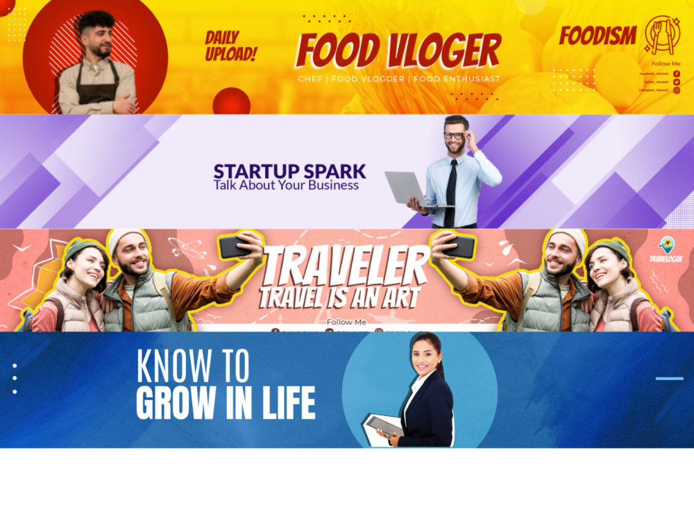 Best youtube benner chennel art in 3 hour | Upwork