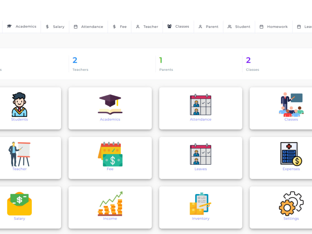 School Management System Web Application Data Management Upwork