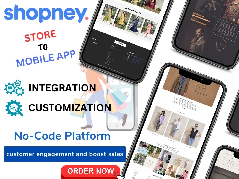 Shopney no-code IOS and Android mobile app for your Shopify store | Upwork