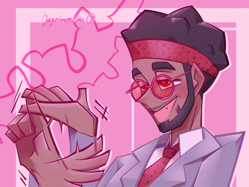 An annoyingly bright, highly stylized piece of art of a character. | Upwork
