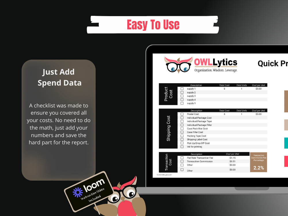 A Google Sheet profit calculator dashboard template | Upwork