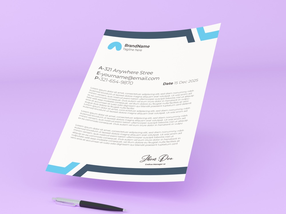 Design letterhead in editable word format 4 colors | Upwork