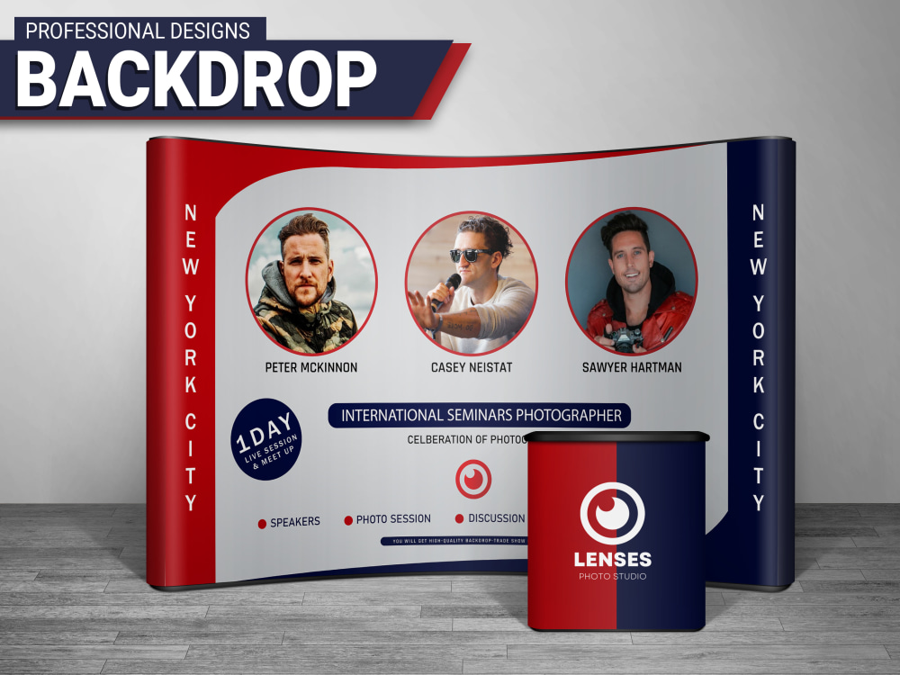 Trade show booth and Backdrop design for your Exhibition | Upwork