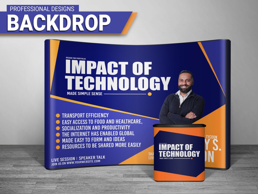 Trade show booth and Backdrop design for your Exhibition | Upwork