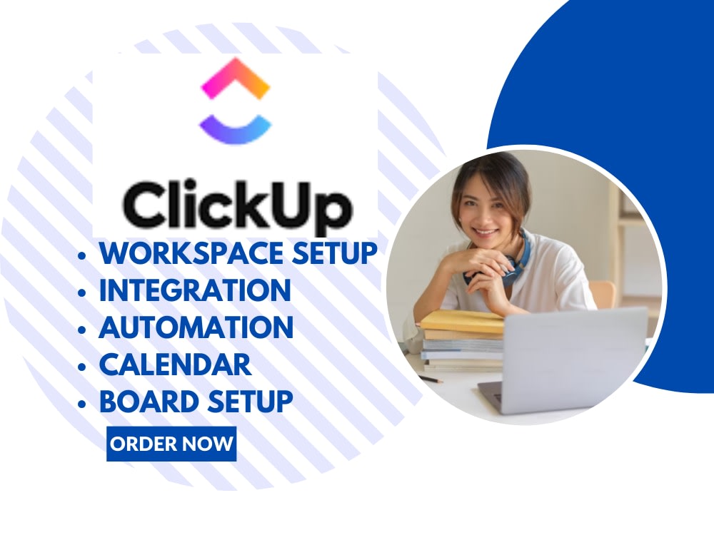 ClickUp Workspace setup automation integration calendar board setup | Upwork