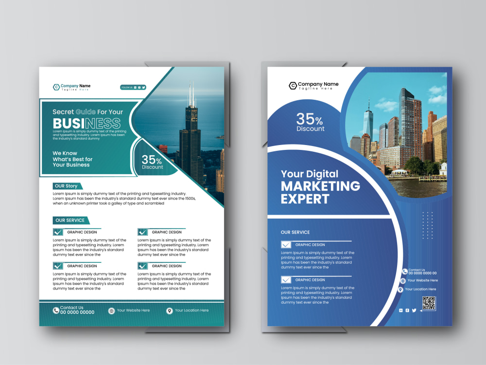 Design professional business event flyer leaflet for church flyer media ...