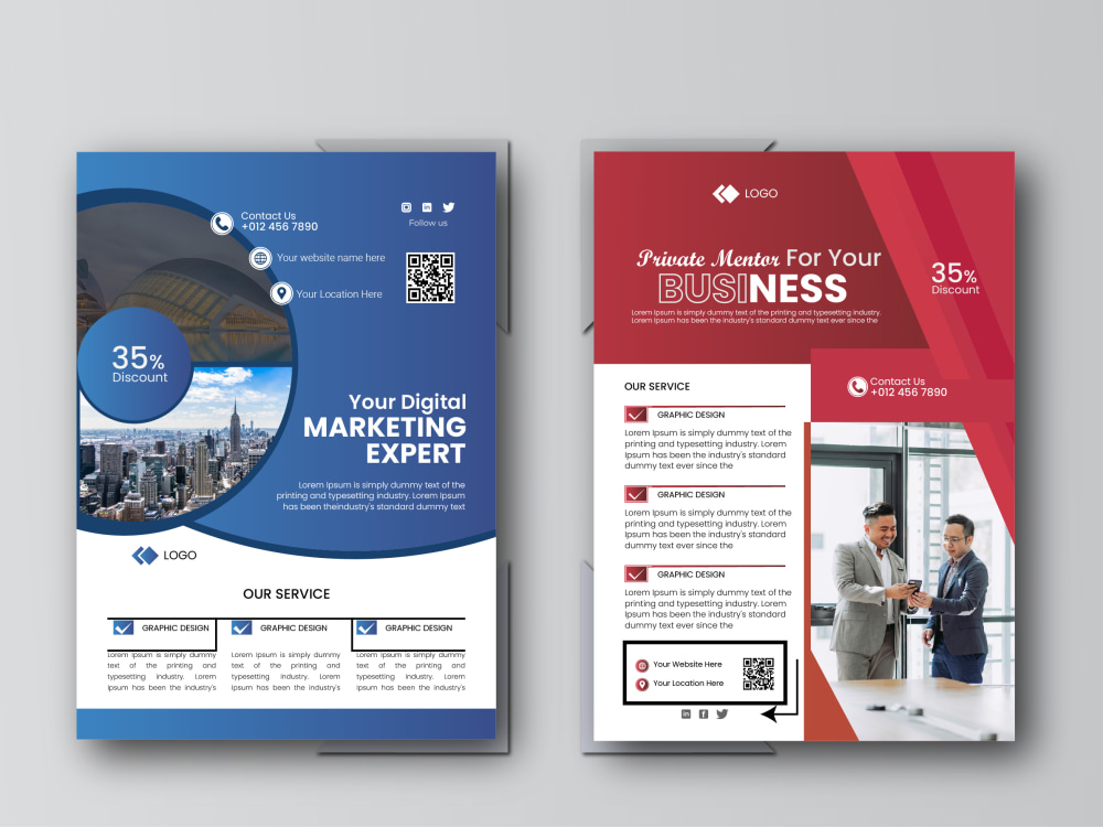 Design professional business event flyer leaflet for church flyer media ...