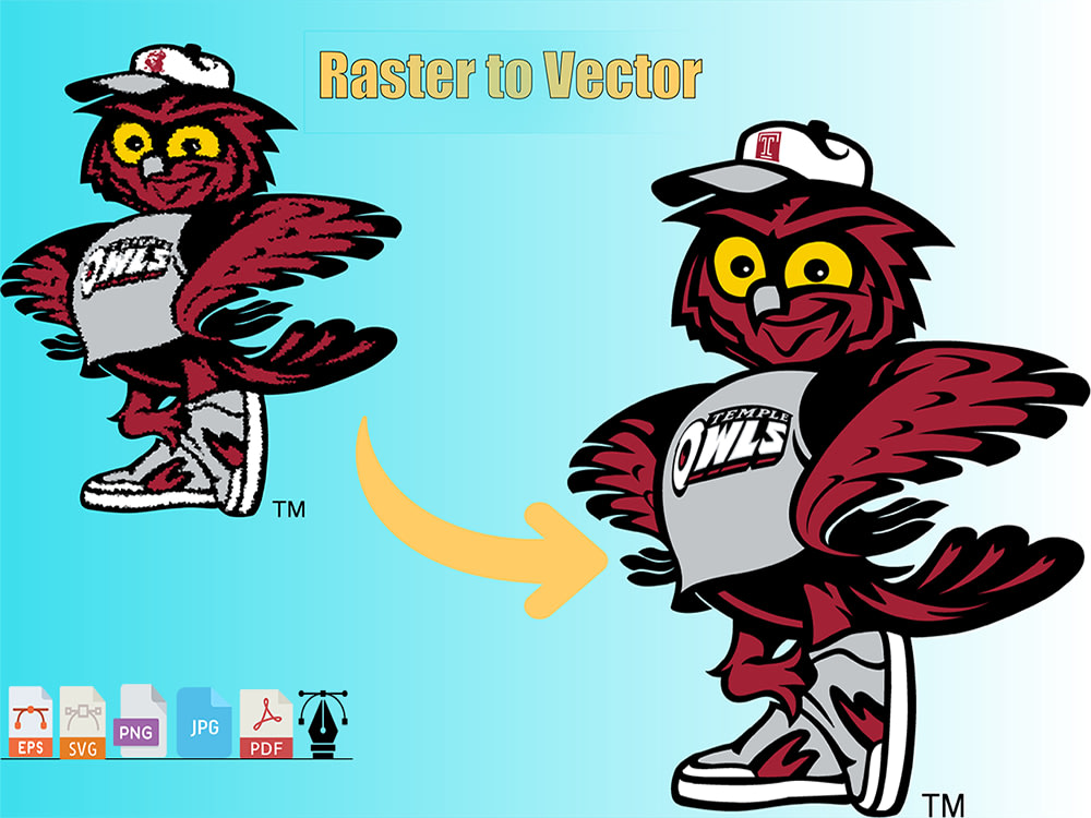 Raster image Converted to Vector Image, Vector tracing | Upwork