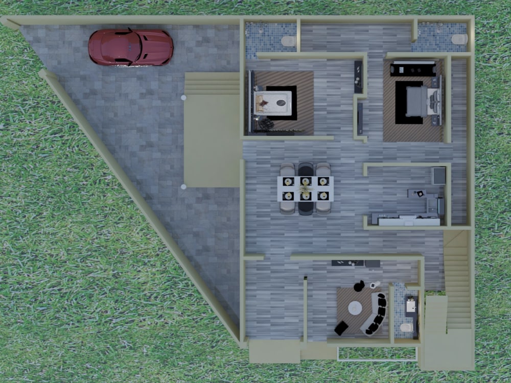 A high-resolution 3D rendering of your architectural floor plan. | Upwork