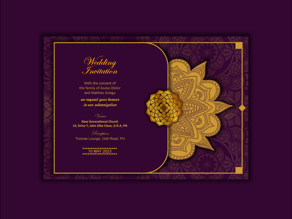Customized Wedding Invitation Card Design | Upwork