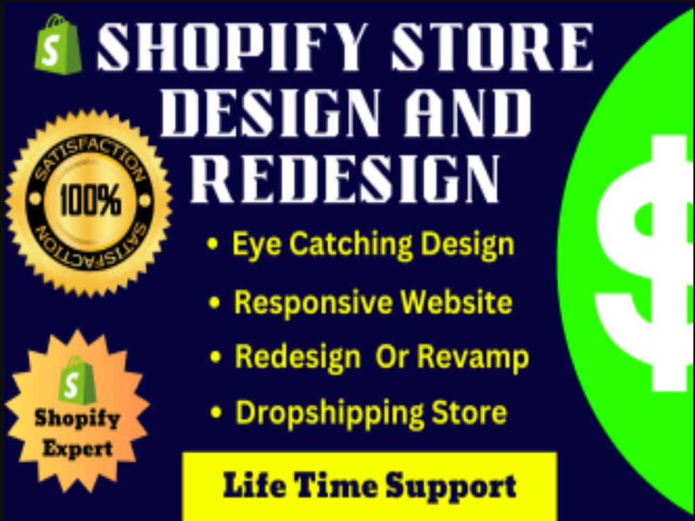 Shopify store design and redesign and dropshing | Upwork