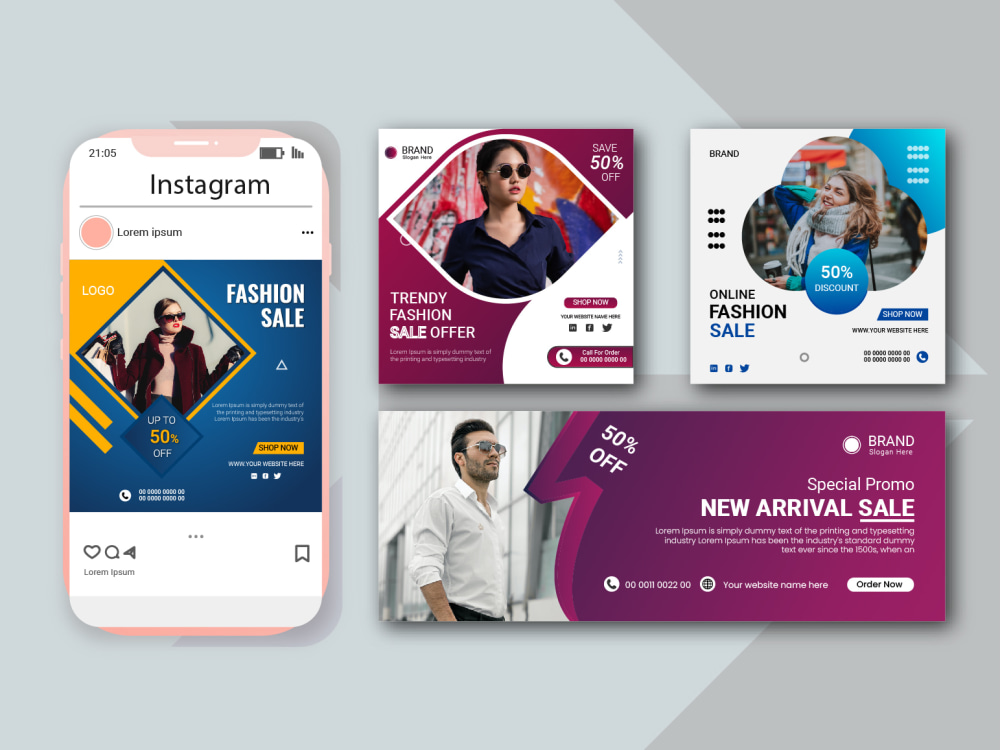 Design Facebook ads banner post for social media manager | Upwork