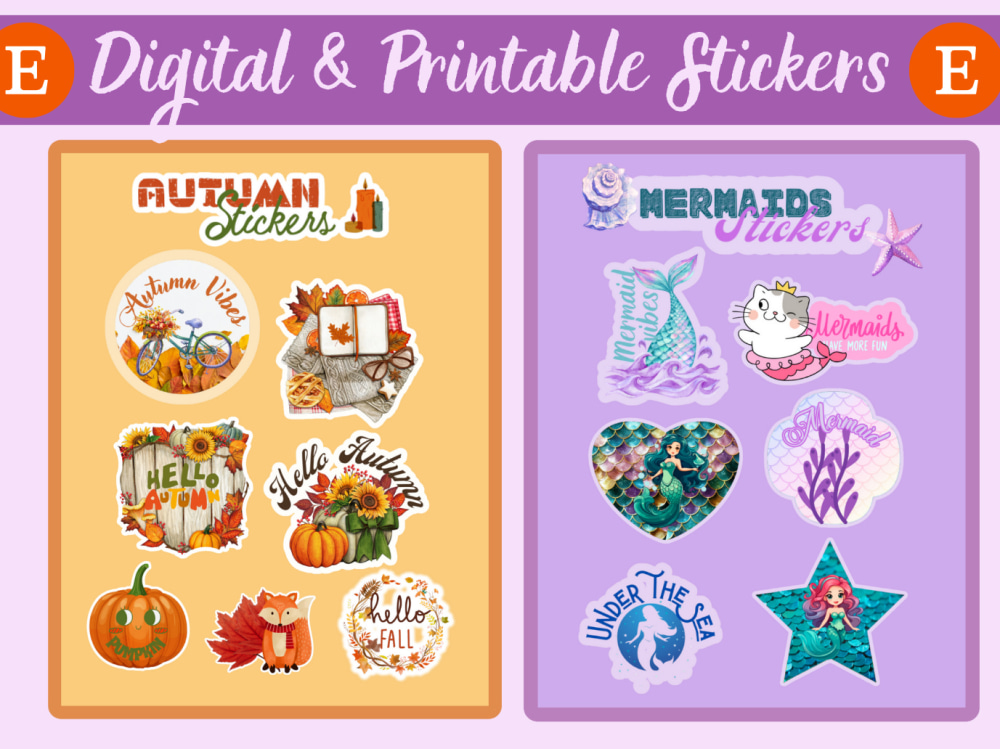 Digital sticker designs for your etsy shop or planner | Upwork