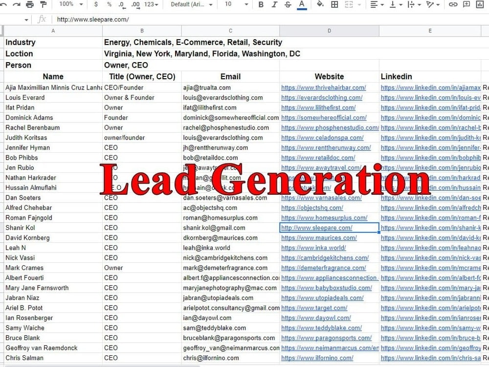 Data entry, copy-paste,web research,b2b lead generation. | Upwork