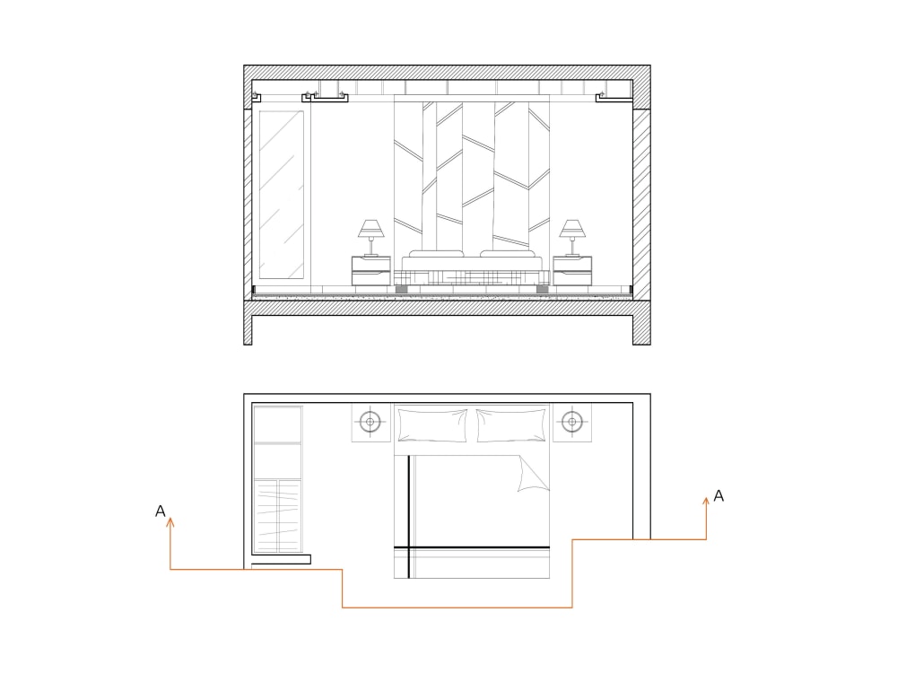 2D floor plan, walls and detailed working drawing in AutoCAD | Upwork