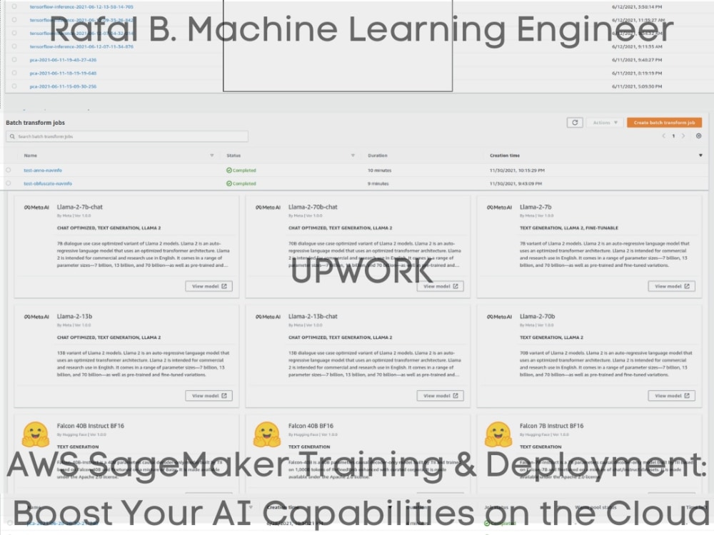 Amazon SageMaker Deep Learning/Machine Learning Model Deployment (Training) | Upwork