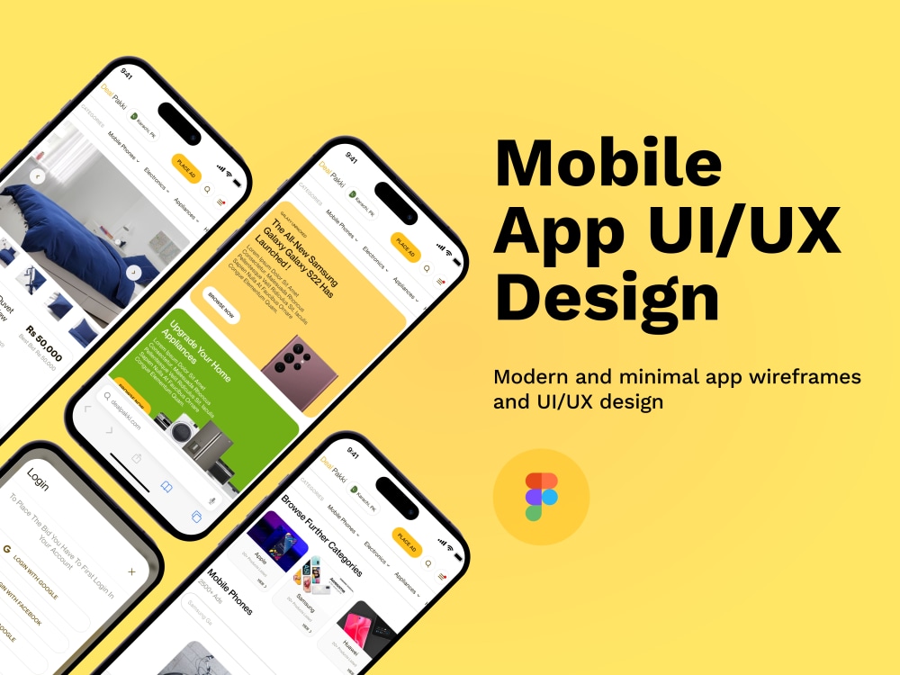 Wireframe and UI/UX design for mobile apps in Figma | Upwork