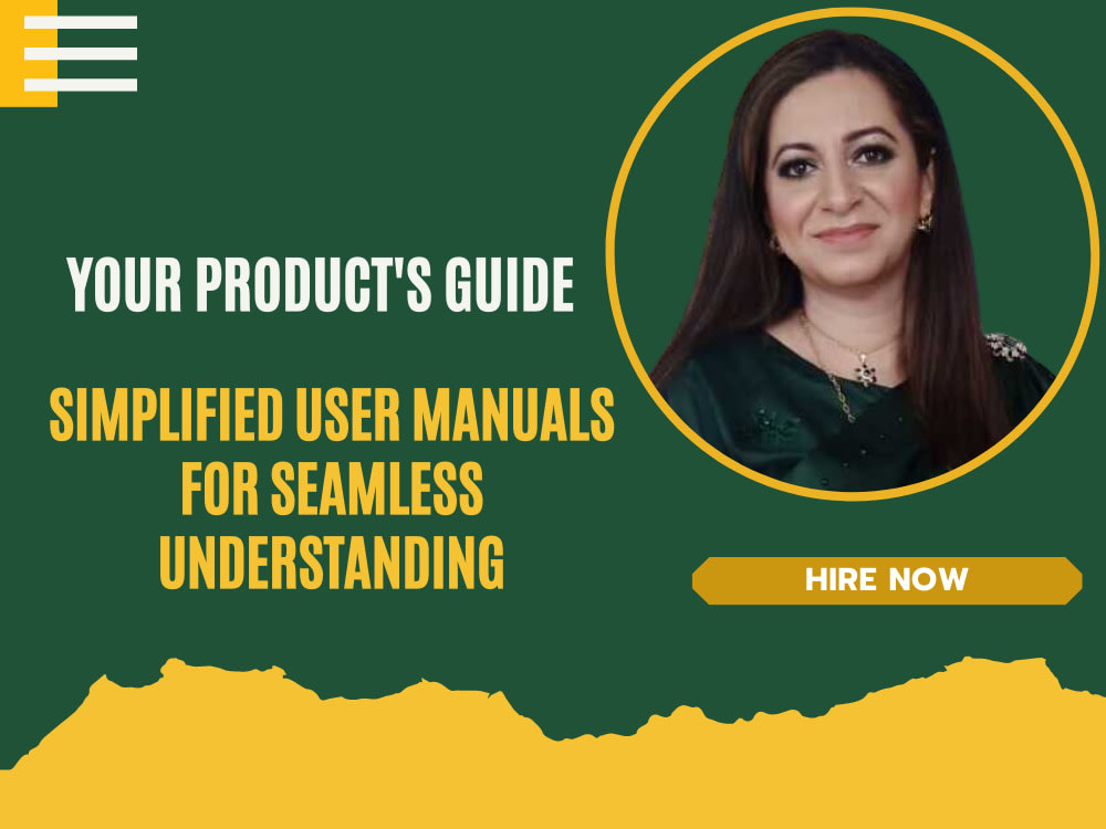 User-friendly and expertly crafted User Manuals for your product/system ...