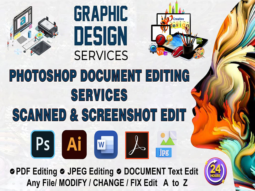 Adobe photoshop editing, Photo Retouching Pdf Document Edit, Design ...