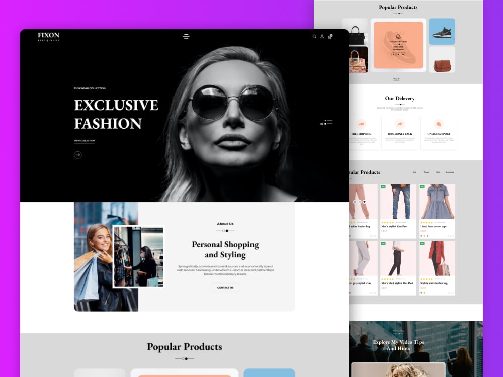 Unique, Creative and Modern UI/UX website/Landing Page design in Figma ...