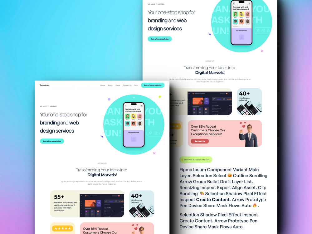Wireframes, Website Design, SASS Web App Design, UI UX designer in Figma | Upwork