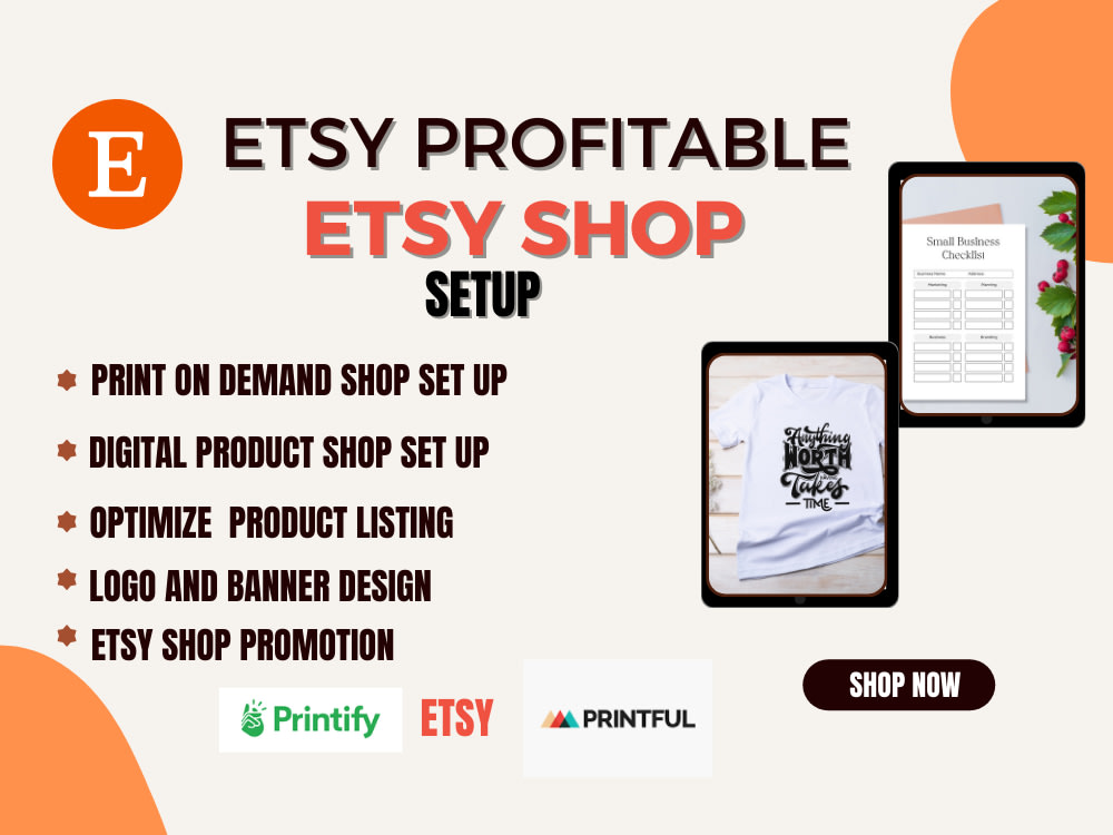 Etsy Shop Set Up with Etsy Digital Product and Planners with Etsy SEO ...