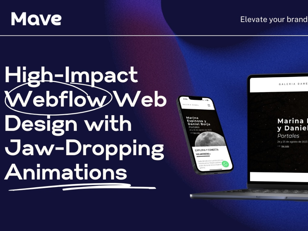 A Webflow website design with animations | Upwork