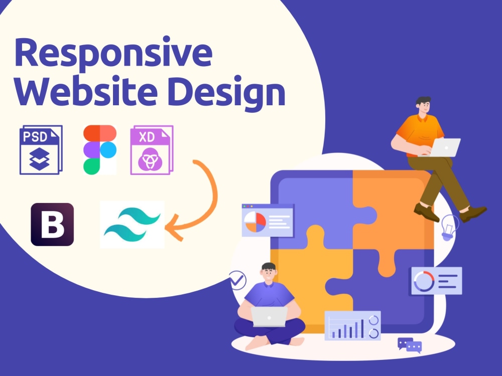 Responsive Website PSD | XD | Figma to HTML5 using Bootstrap | Tailwind | Upwork