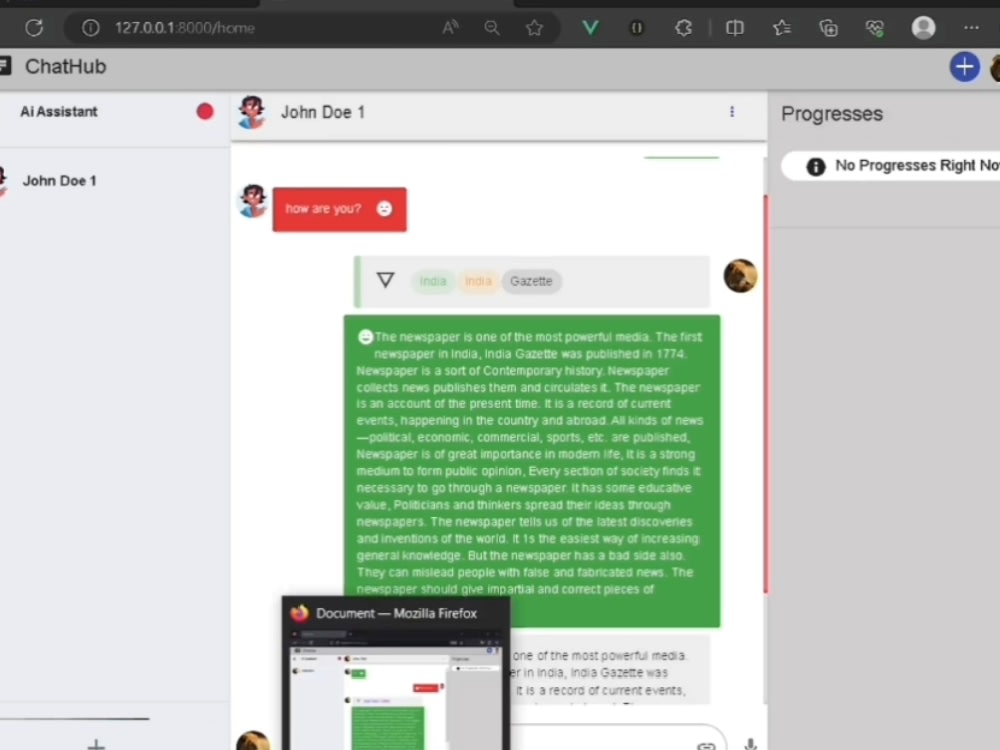 Advanced ChatApp with advanced Ml algorithms implemented | Upwork