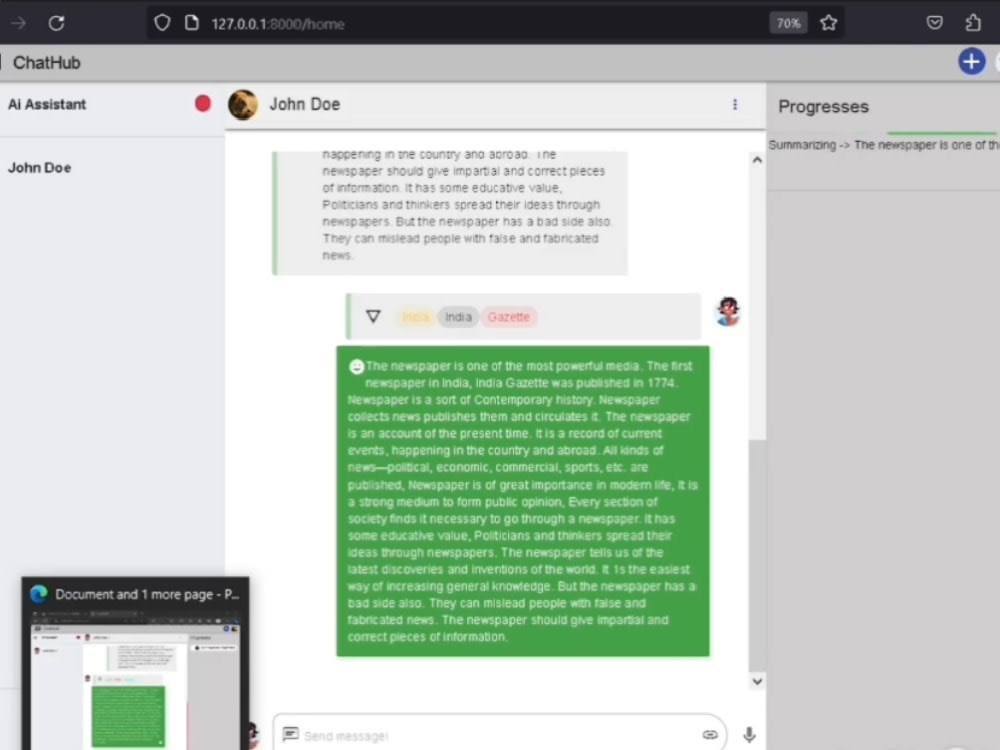 Advanced ChatApp with advanced Ml algorithms implemented | Upwork