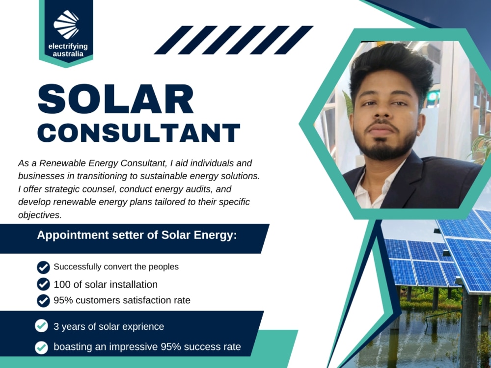 An experience solar expert (appointment setting, consultation, design ...
