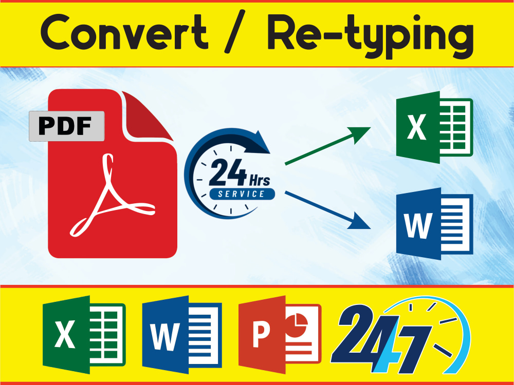 PDF/Image/Screenshot non-editable file converted in Word/Excel within 24 hr | Upwork