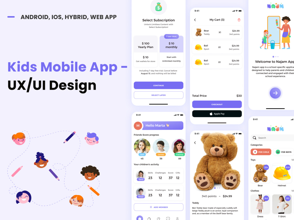 An Outstanding UX/UI Design for Your Educational Learning App or ...