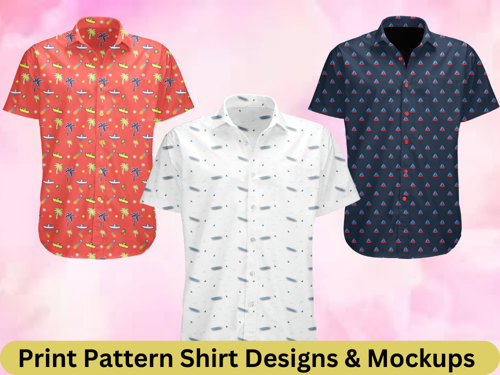 Print pattern formal casual shirt designs and mockups | Upwork