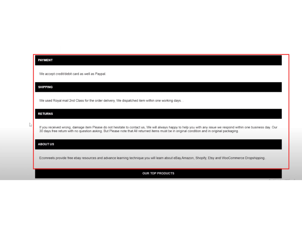 A Responsive eBay Listing Template (HTML)Design, 1 Page / $49.99 In 1 ...
