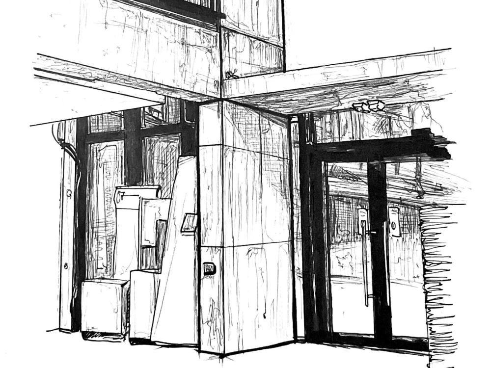 A stunning ink illustration of a building from your photo | Upwork