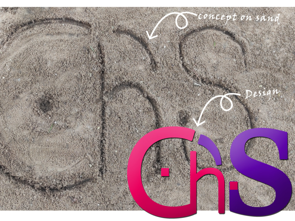 An original sand drawn concept turned into a timeless wordmark logo ...